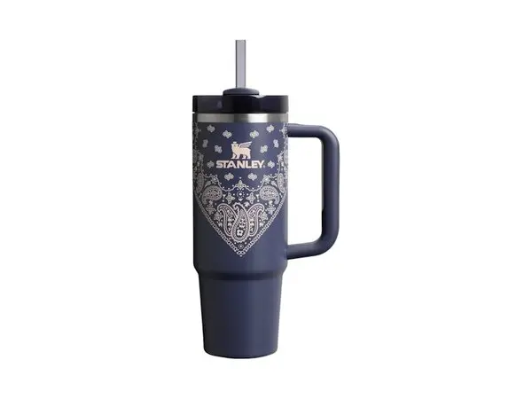 STANLEY Mesa Rose Collection Flowstate Quencher 30oz Tumbler - Blue Corn Paisley