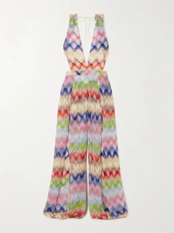 Missoni Metallic Crochet-knit Jumpsuit - Multi