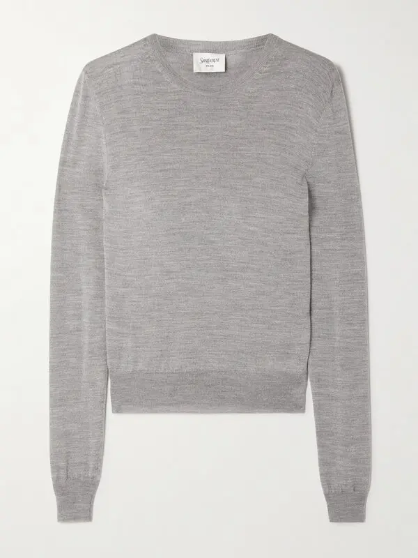 Saint Laurent Wool Sweater - Gray