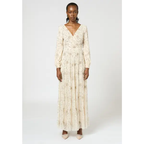 BEAUUT Embellished Sequin Beaded Maxi Dress