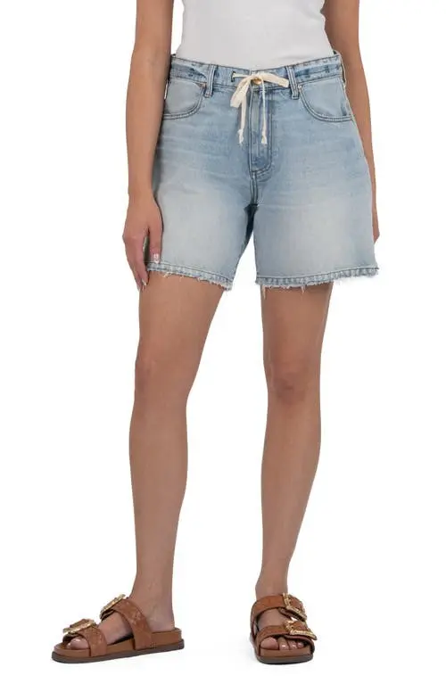 Kut From The Kloth Drawstring Denim Shorts - Simply W/lt Bas