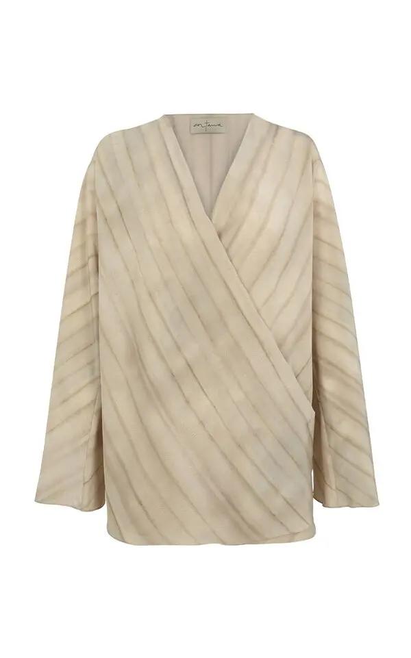 CORTANA Fedra D Silk Wrap Top