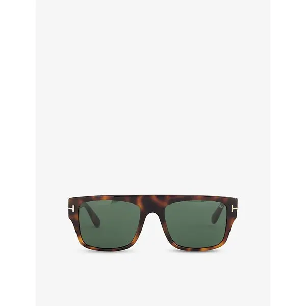 TOM FORD Dunning-02 Square Sunglasses - Blonde Havana /green