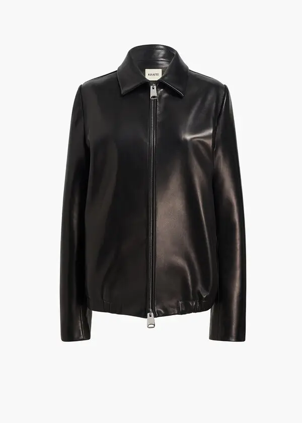 Khaite Jackson Leather Jacket - Black