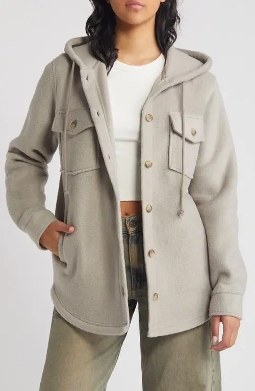 THREAD & SUPPLY Hooded Fleece Shacket