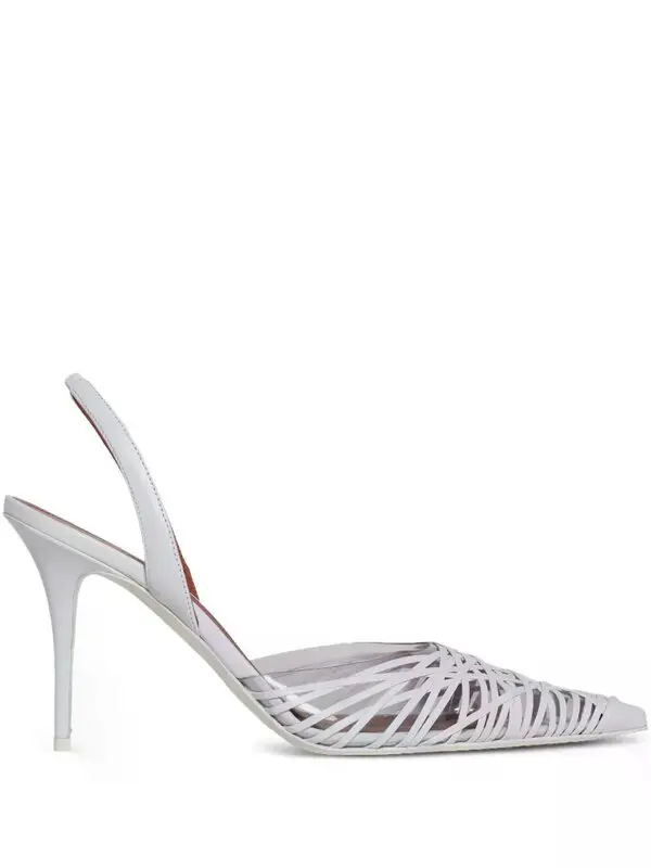 Amina Muaddi 90mm Lori Strappy Slingback Pumps