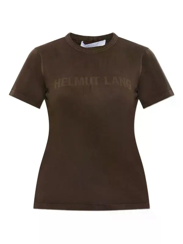Helmut Lang Logo-print T-shirt - Brown