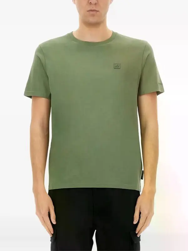 Moose Knuckles Embroidered-logo Cotton T-shirt - Green