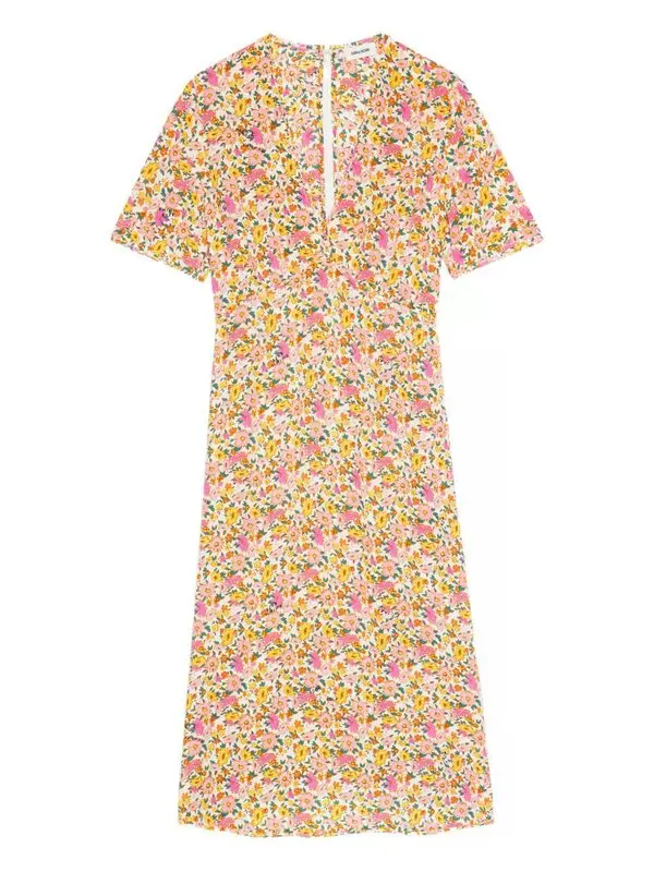 Zadig&Voltaire Floral-print Midi Dress - Orange