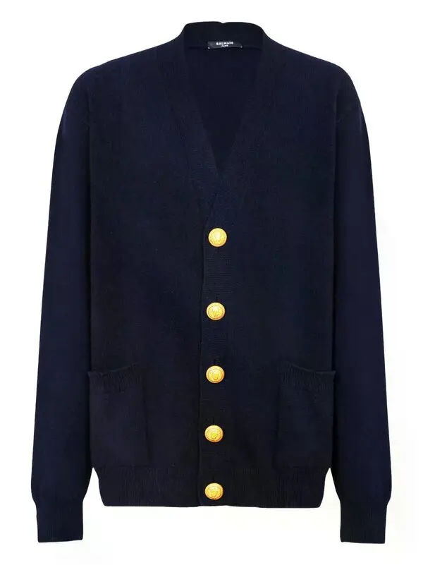 Balmain Knitted Cardigan - Blue