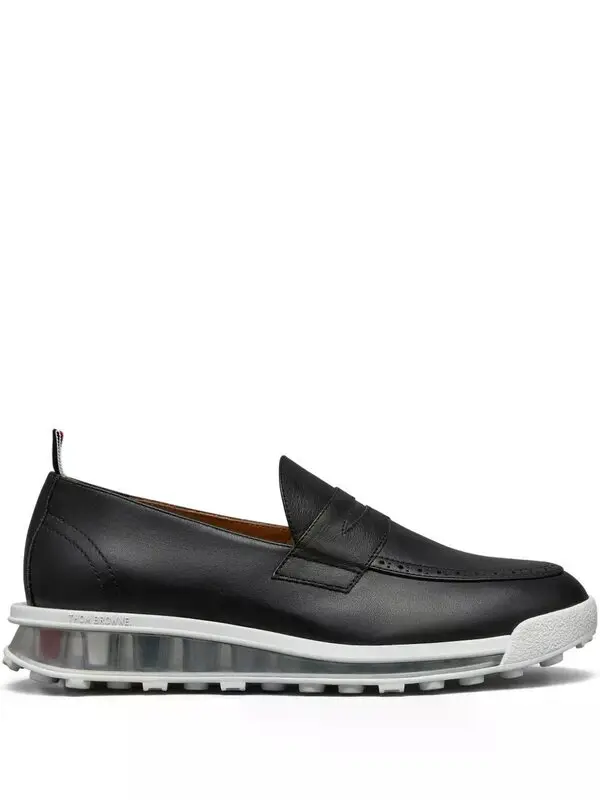 Thom Browne Leather Loafer Sneakers - Black