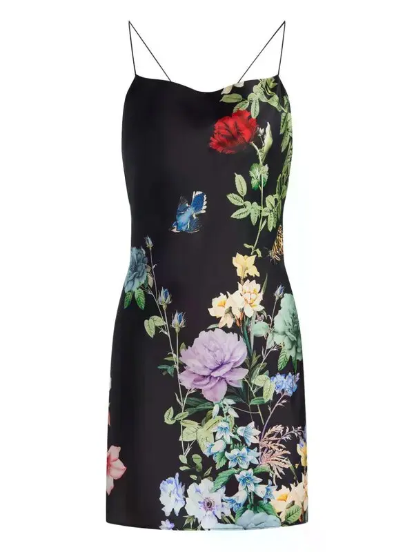 Alice + Olivia Harmony Mini Slip Dress - Black