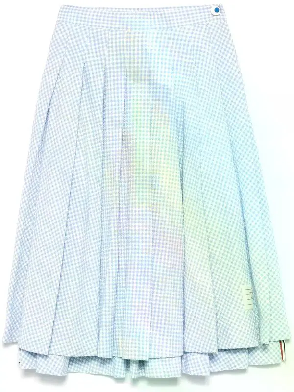 Thom Browne Pleated Tweed Midi Skirt