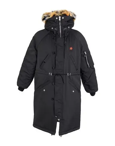 Kenzo Polyester-blend Parka With Knitted Trims