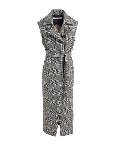 SHIRTAPORTER Flannel Glen Plaid Belted Coat - Black
