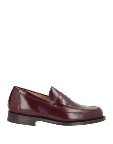 TRICKER'S Burgundy Penny Loafers - Red