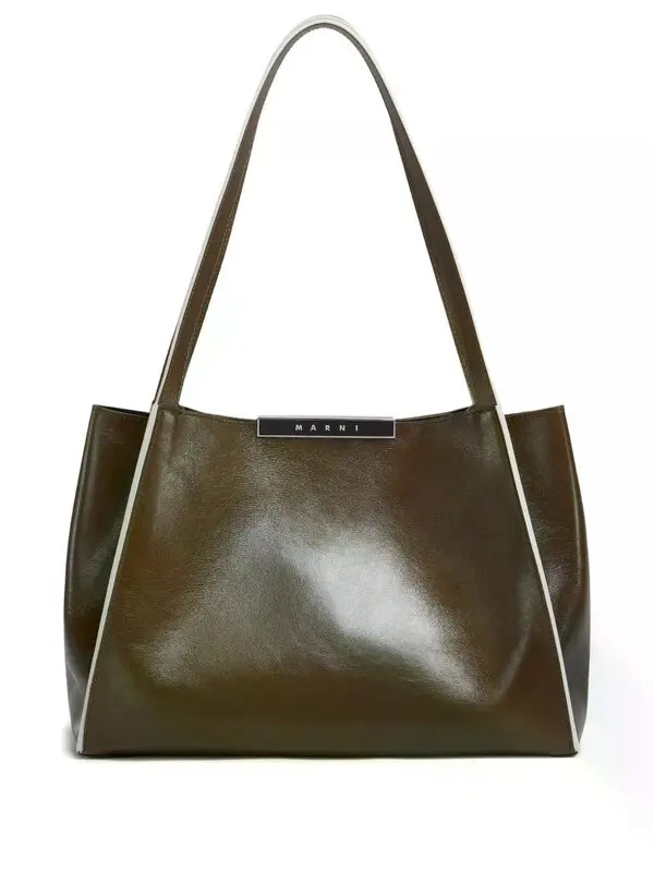 Marni Leather Tote Bag - Brown