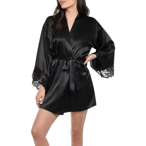 IN BLOOM BY JONQUIL Rosalie Lace Trim Satin Wrap