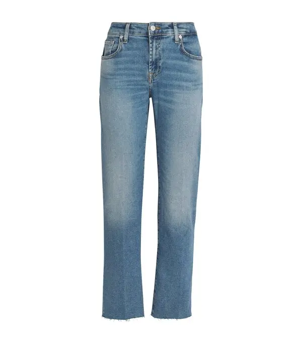 7 For All Mankind Calie High-rise Straight Jeans - Blue