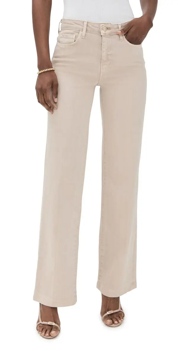 L'Agence Scottie High-rise Wide-leg Jeans - Biscuit