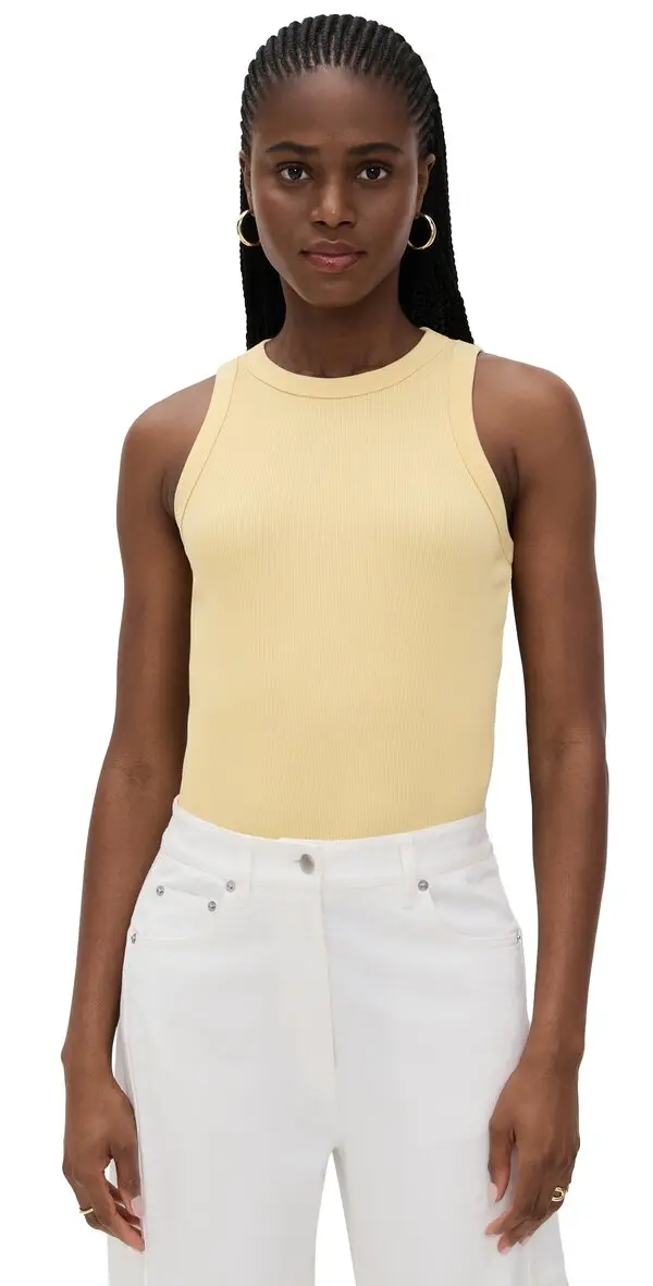 Veronica Beard Cropped Jordyn Tank - Chamomile