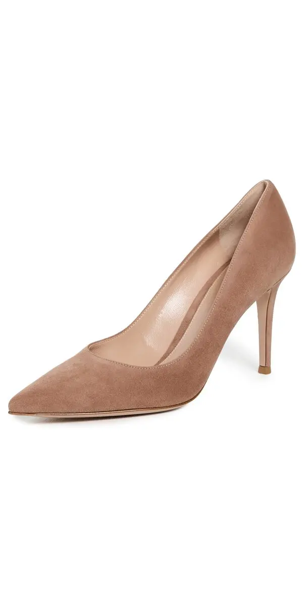 GIANVITO ROSSI 85mm Camoscio Pumps - Praline