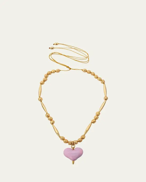 Tohum Design Cuore Necklace Iii - Gp Pink Bubble