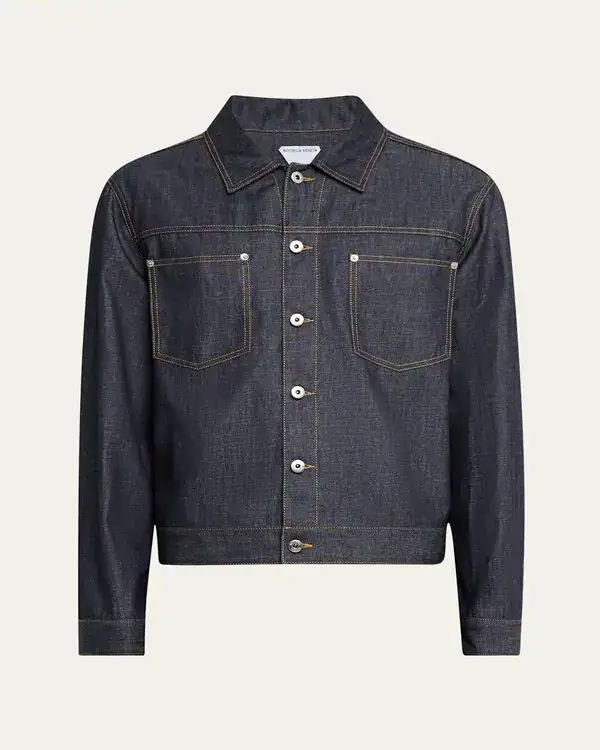 Bottega Veneta Denim Shirt Jacket - Indigo | Editorialist