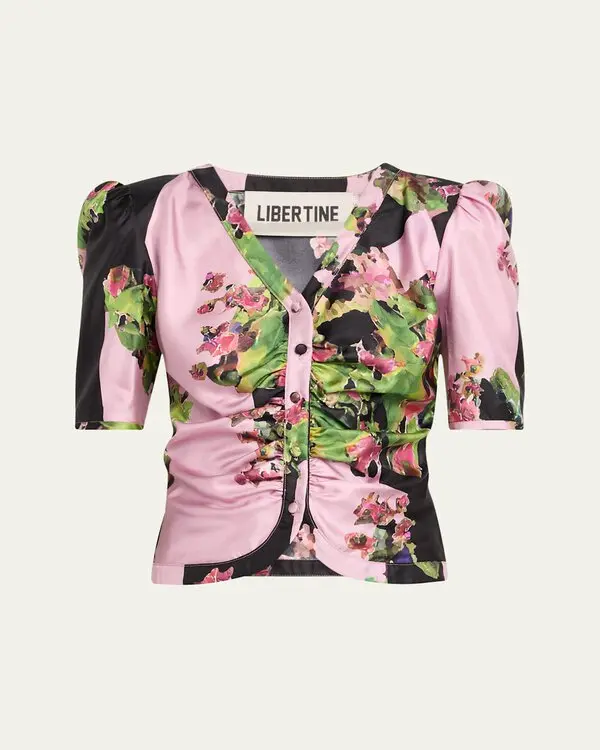 Libertine Monaco London Terrace Silk Top - Pnkmu