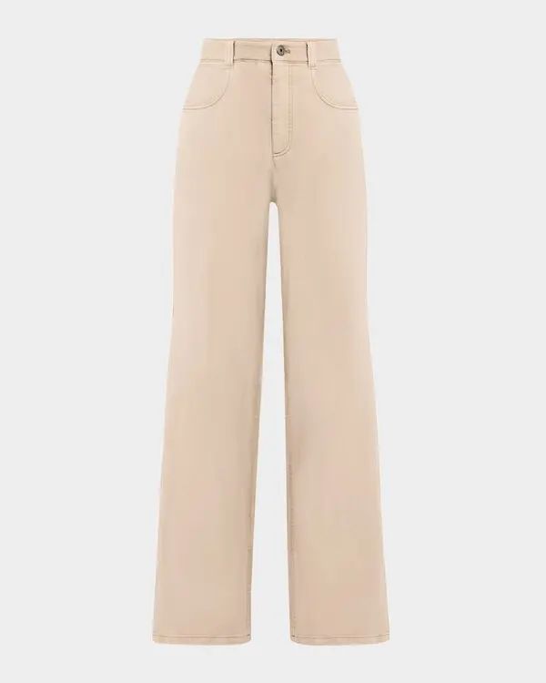 Brunello Cucinelli Wide-leg Jeans With Side Pleat