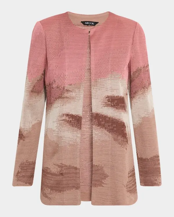 Misook Landscape Pattern Knit Jacket