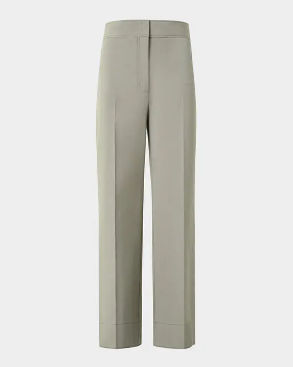 Akris Chieko Cropped Bi-stretch Cotton Pants