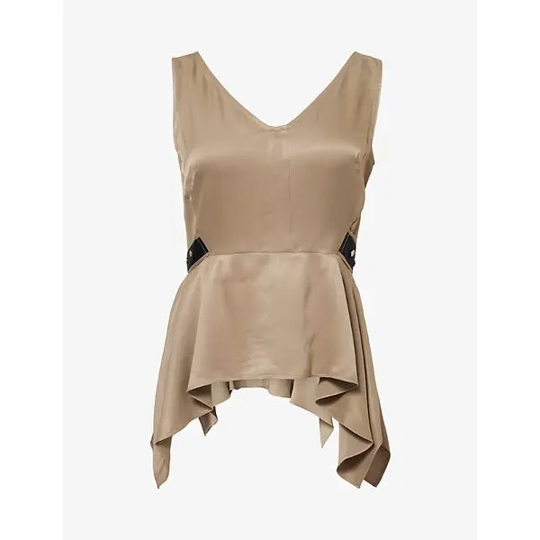 3.1 Phillip Lim V-neck Sleeveless Satin Top