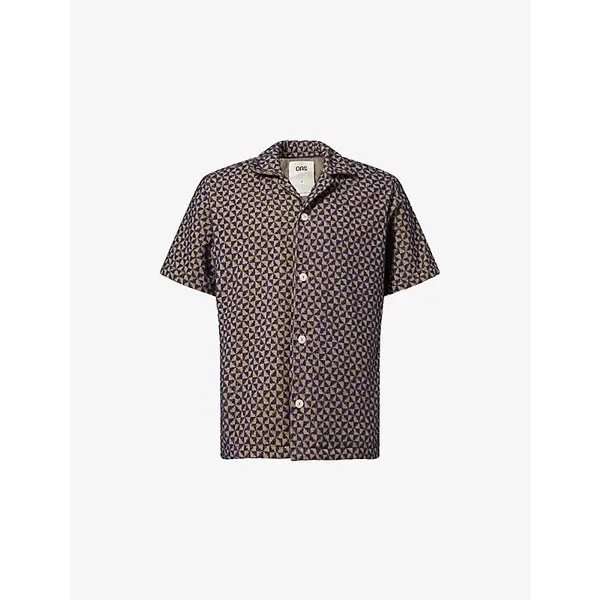 Oas Abstract-print Cotton Shirt