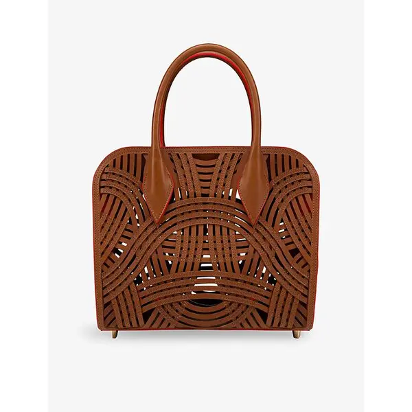 CHRISTIAN LOUBOUTIN Eloise Medium Woven-leather Tote Bag