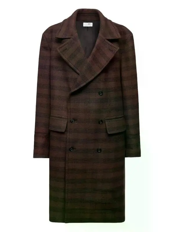 MAISON MARGIELA Checked Double-breasted Coat