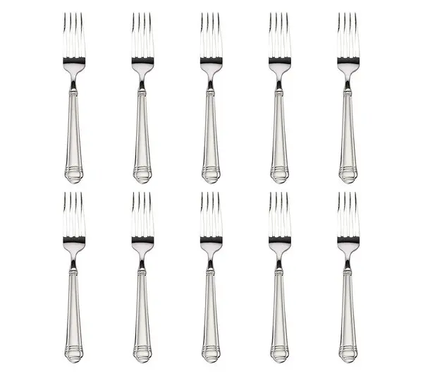 GODINGER Set Of 10 Crete Sandblast 18/0 Ss Dinn Er Forks