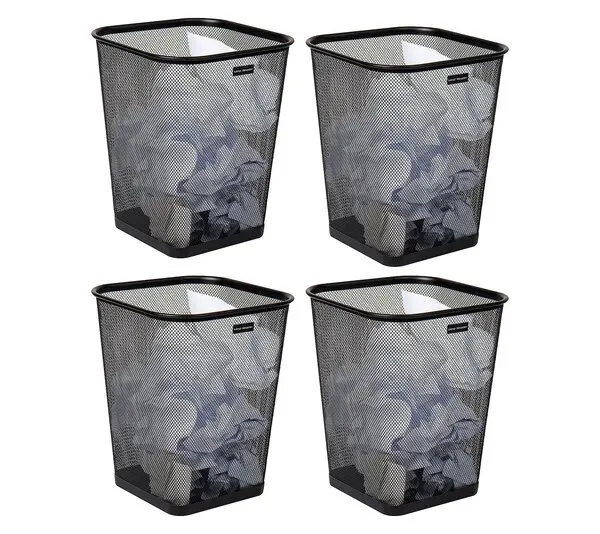 MIND READER 4pk Mesh Trash Can & Waste Paper Ba Sket