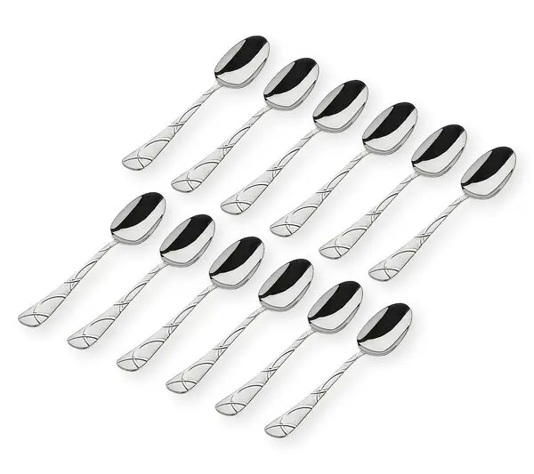 GODINGER Set Of 12 Olympia Sandblasted 18/0 Ss Tablespoons