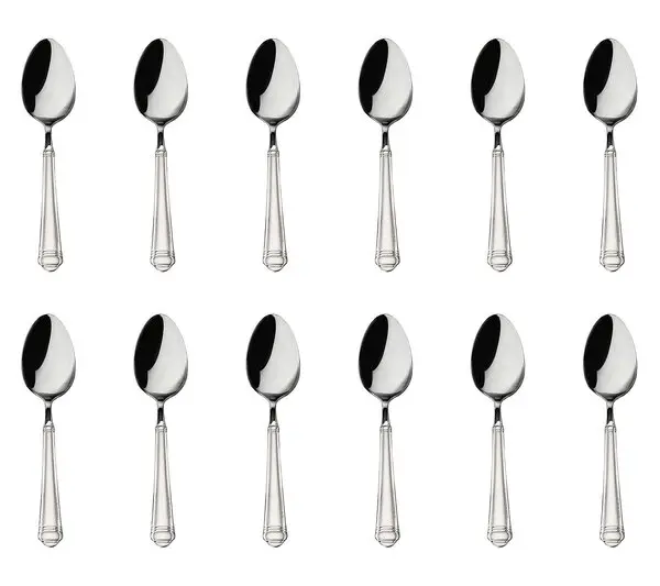 GODINGER Set Of 12 Crete Sandblast 18/0 Ss Teas Poons