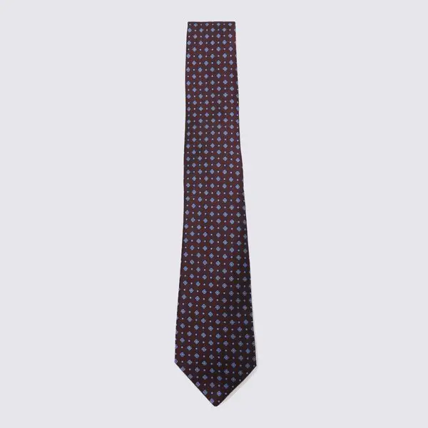 Canali Patterned Wool Neck Tie - Multicolor