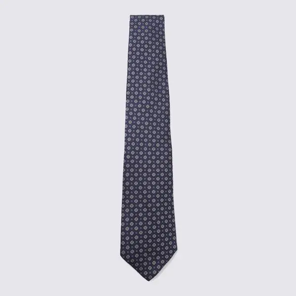 Canali Patterned Wool Neck Tie - Multicolor