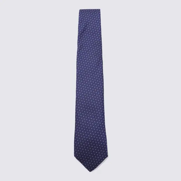 Canali Patterned Wool Neck Tie - Multicolor