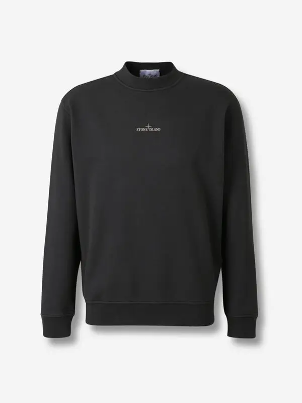 Stone Island Round Neck Sweatshirt - Antracite Grey