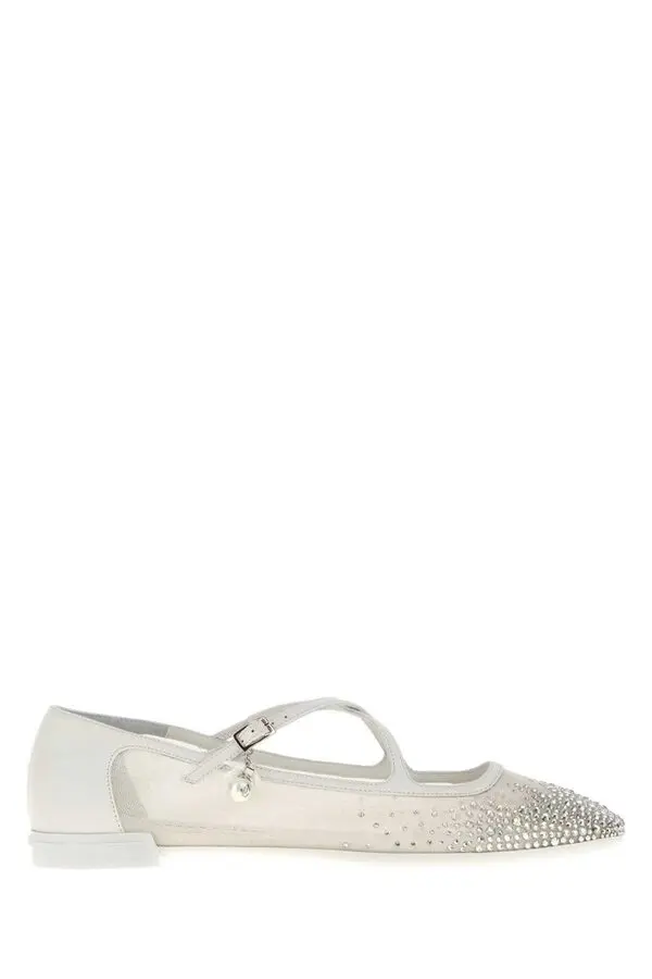 JIMMY CHOO Eleri Ballerinas - White