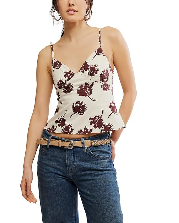 Free People Susie Printed Top - Bittersweet Combo