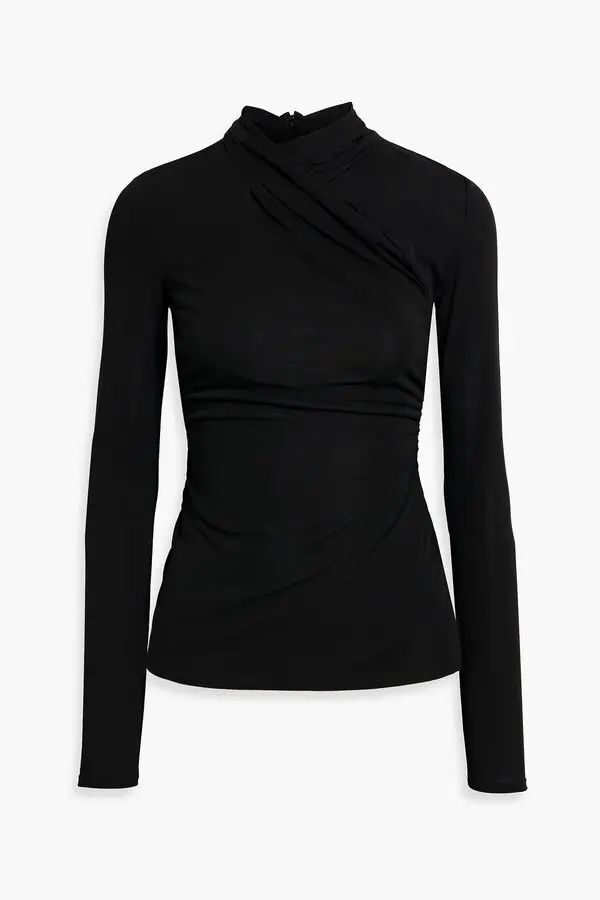 Another Tomorrow Draped Jersey Top