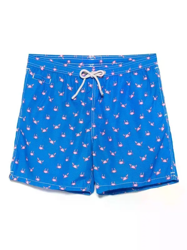 MC2 SAINT BARTH Graphic-print Swim Shorts - Blue