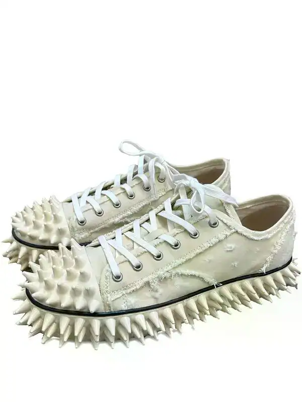 Doublet Spiky Canvas Sneakers In White - 37% Off | Editorialist