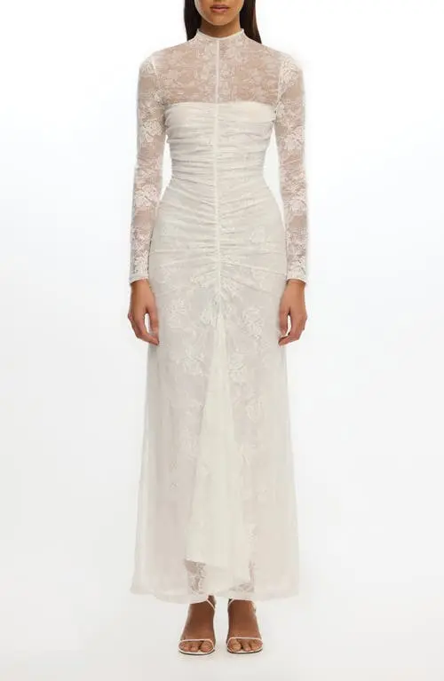 Significant Other Nida Long Sleeve Stretch Lace Gown - Ivory